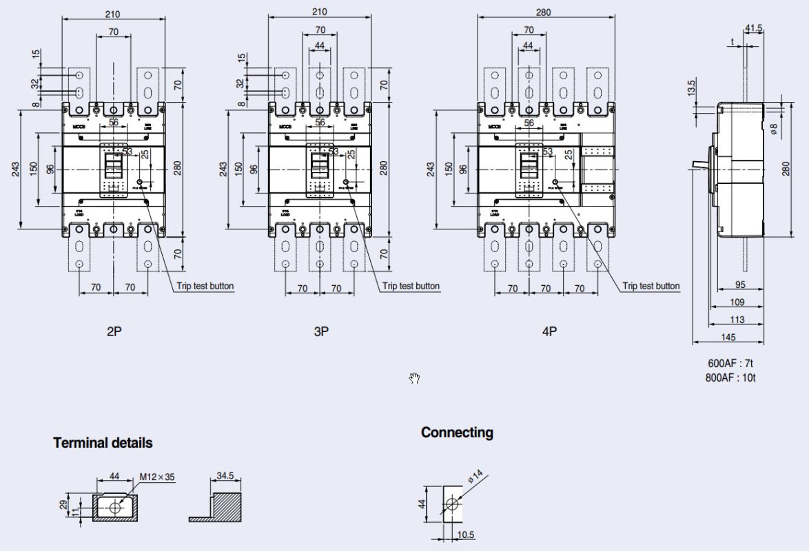 Aptomat MCCB ABN803c 3P 630A 45kA LS - Điện công nghiệp BTE