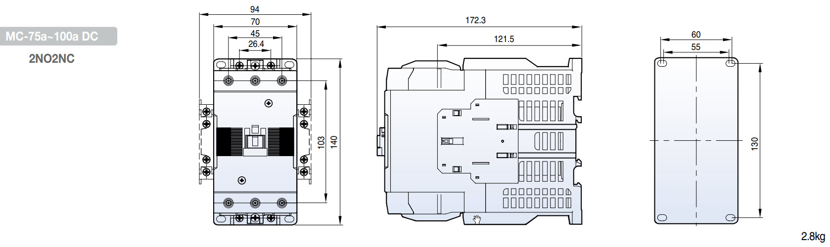 Contactor MC-85a 85A coil 220VAC LS - Điện công nghiệp BTE