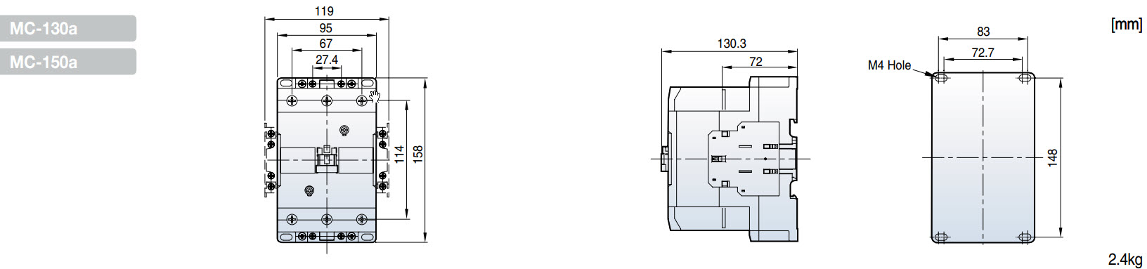 Contactor MC-150a 150A coil 220VAC LS - Điện công nghiệp BTE